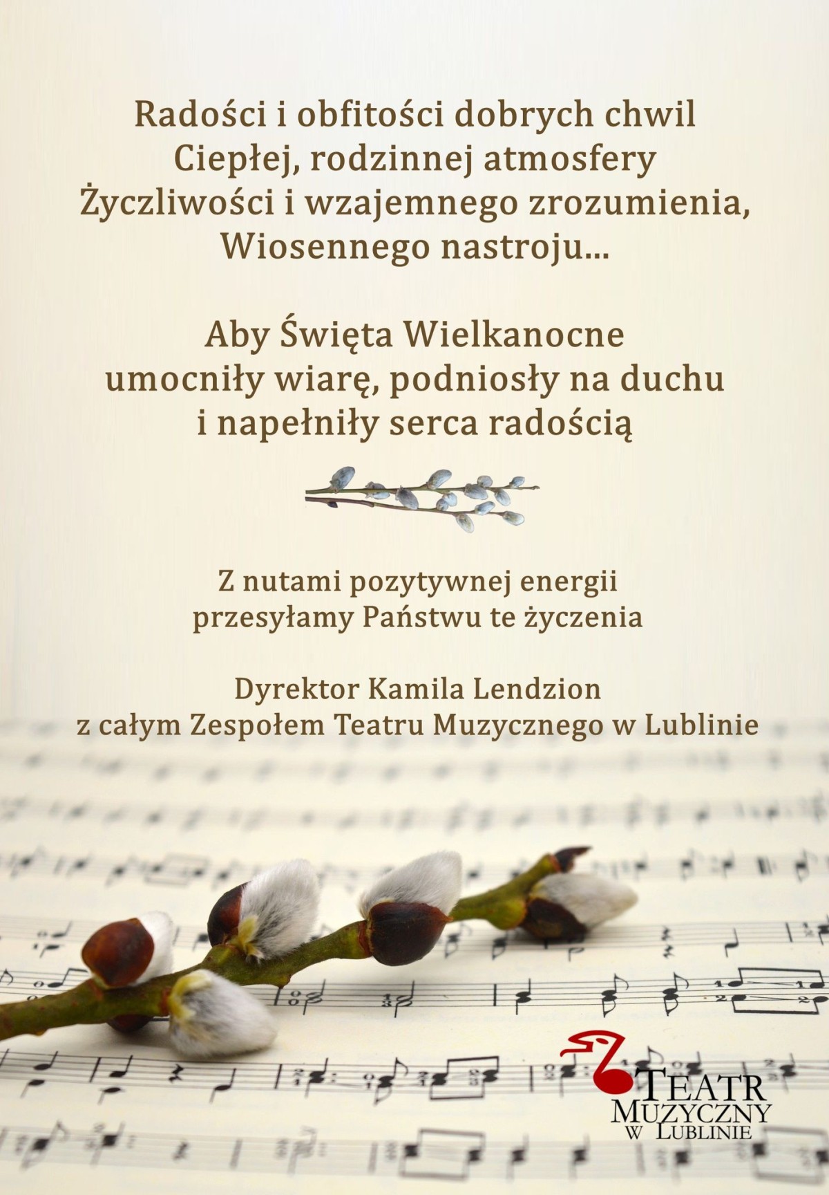 Życzenia Wielkanocne 2023 - Opera Lubelska